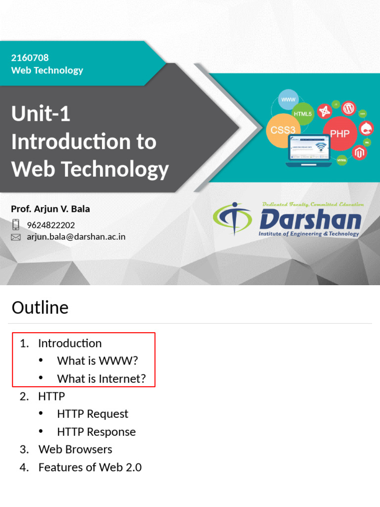 WT GTU Study Material Presentations Unit-1 23022020053256AM | PDF ...