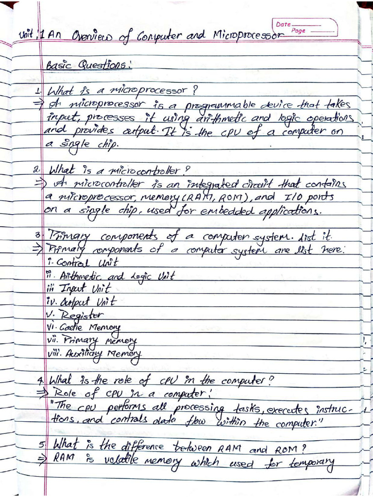 Assignment (Microprocessor and CA) - (JK) | PDF