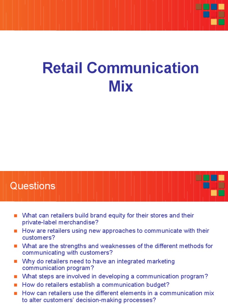 Retail Communication Mix | Brand | Retail