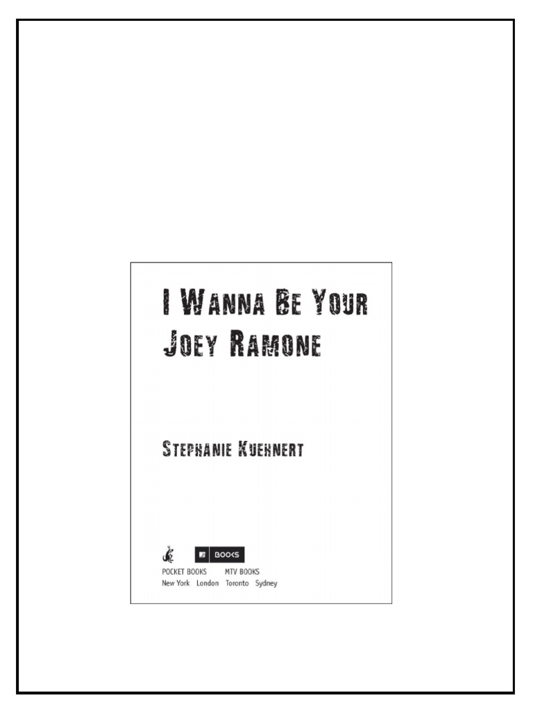 I Wanna Be Your Joey Ramone Kuehnert Stephanie PDF Download | PDF | Bed