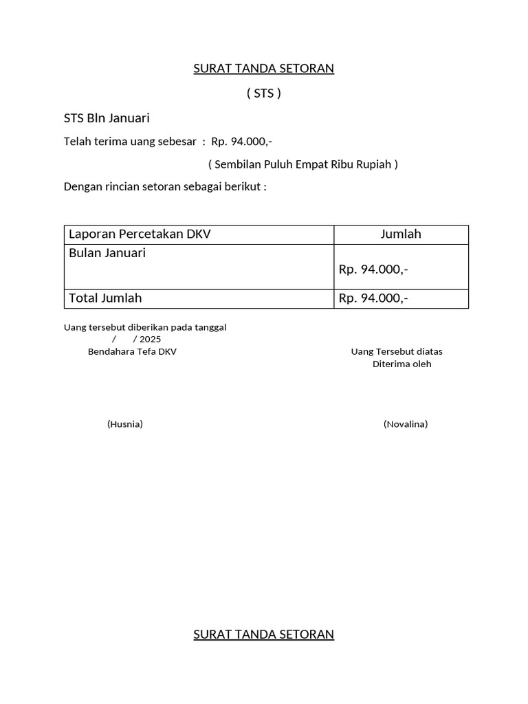 227648231 Surat Tanda Setoran | PDF