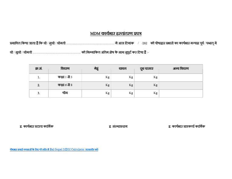 MDM Charge Format | PDF