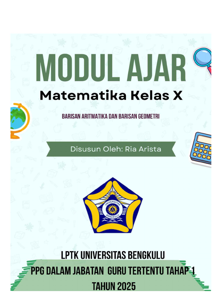 Modul Ajar Barisan Dan Deret Ria Arista | PDF