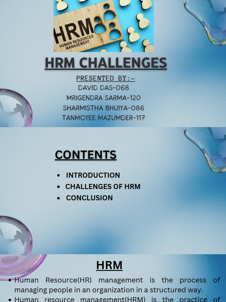 HRM Challenges and Solutions Overview | PDF | Human Resource Management ...