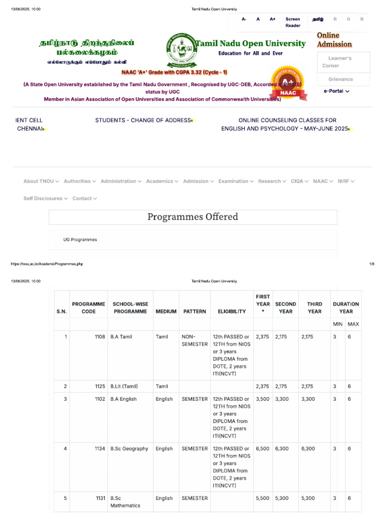 Tamilnadu Open University | PDF