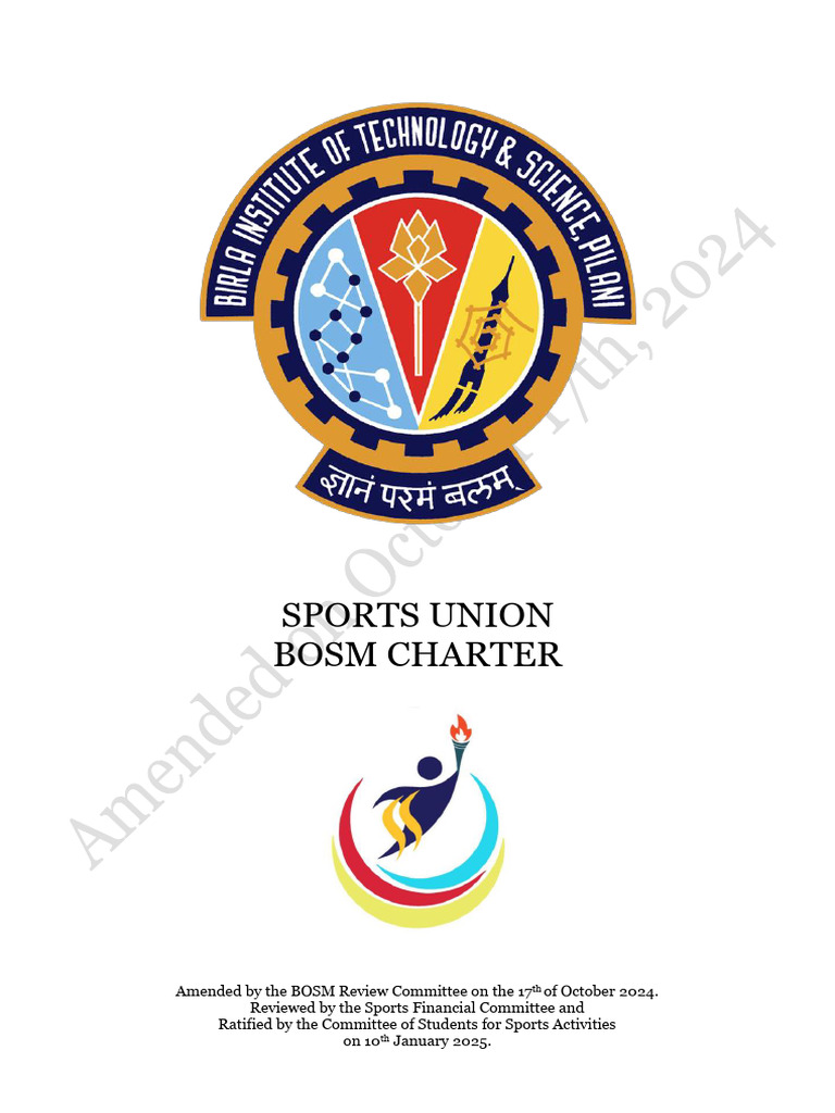 BOSM Charter (Amended October 17th, 2024) | PDF | Identity Document