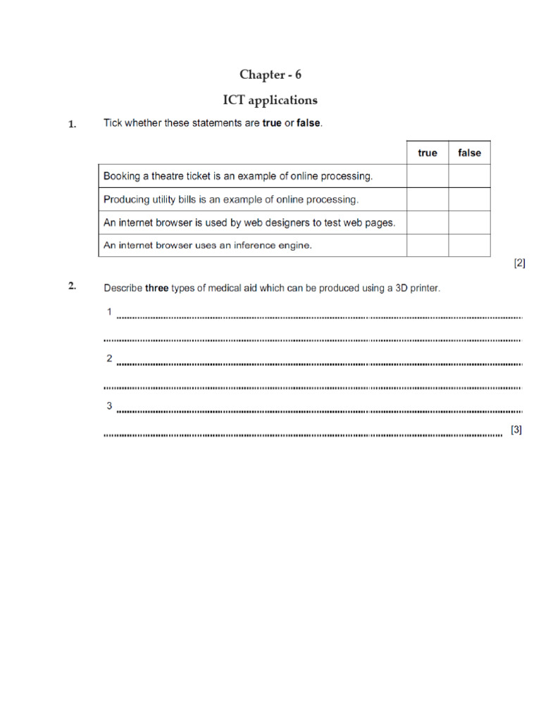 HL16 Ch6 ICT Applications ExamQ - PDF (ANSWERS) | PDF | Password | Navigation