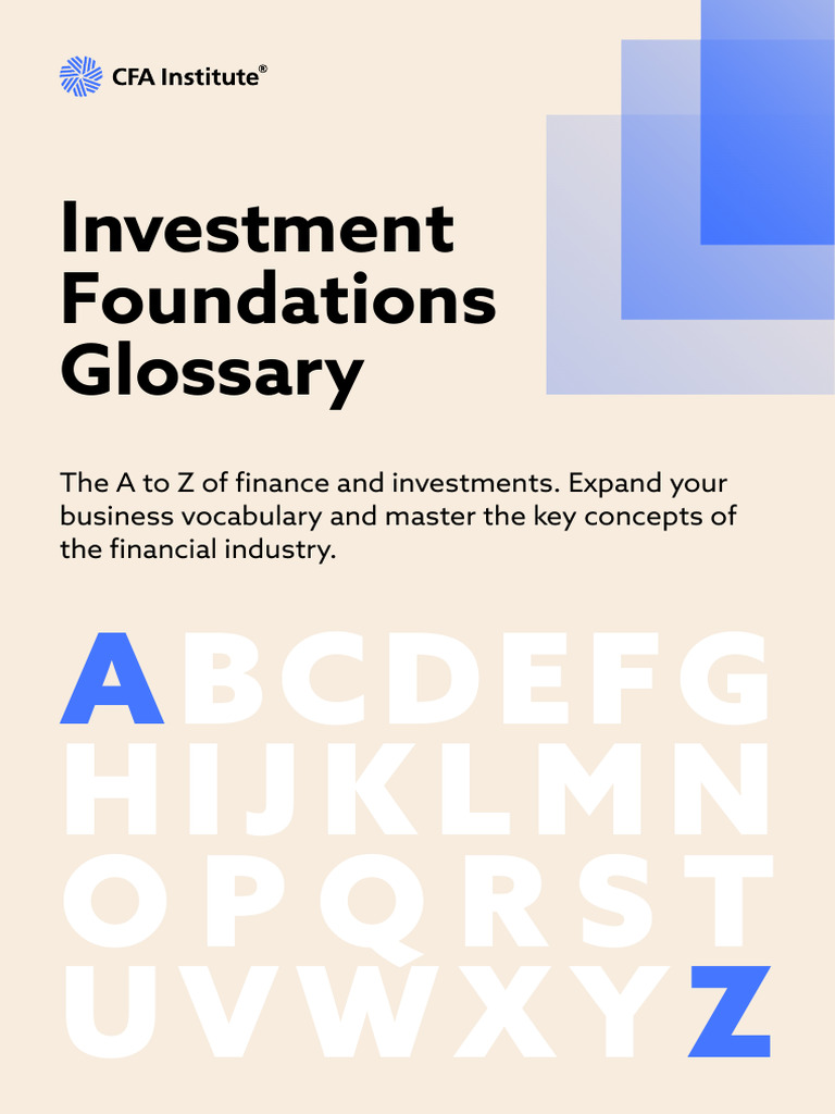 Investment Foundations Glossary A-Z | PDF | Bonds (Finance) | Credit ...