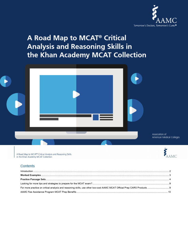 MCAT Official Prep CARS-Khan Academy Road Map PDF | PDF | Medical ...