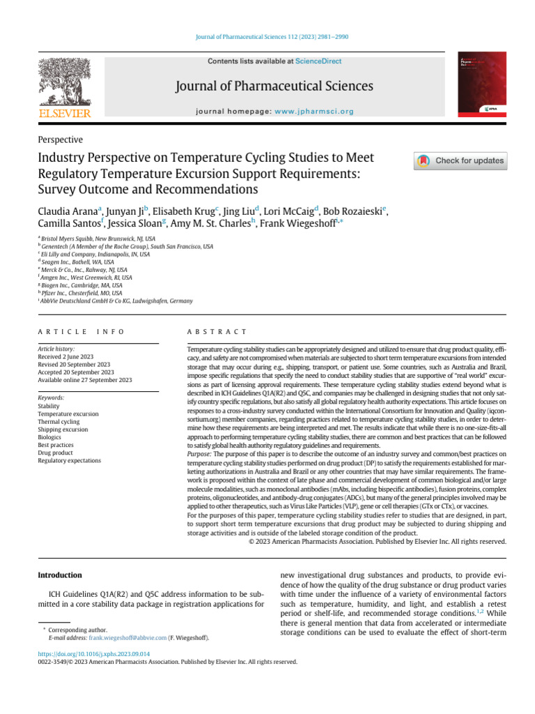 Industry Insights on Temperature Cycling Studies | PDF ...