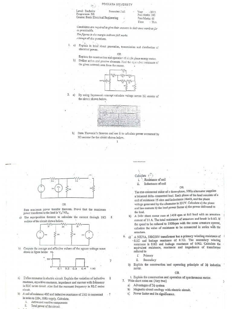 Electicalquestionspaper | PDF