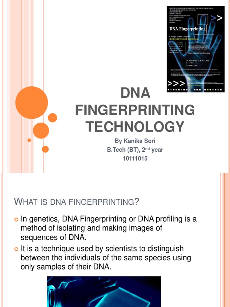 Dna Fingerprinting Technology | PDF | Dna Profiling | Genetics