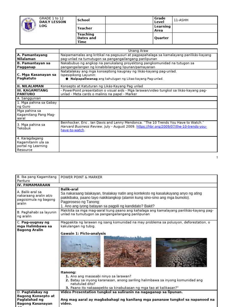 Group 3 Sample DLP 3rdqtr | PDF
