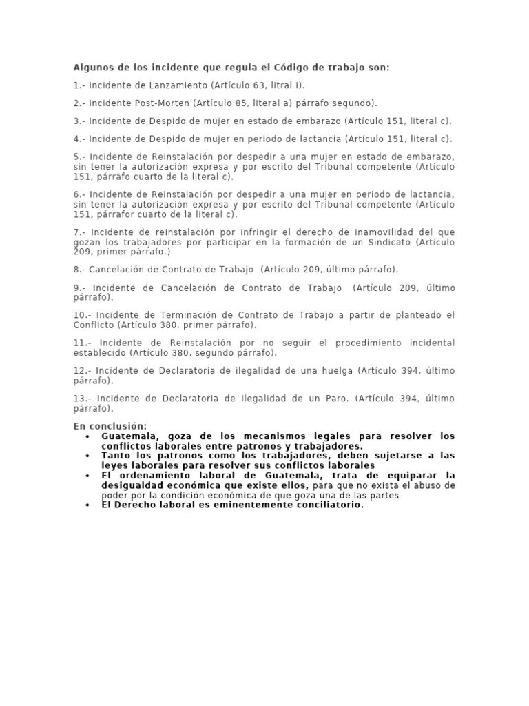 Incidentes Base Legal | PDF