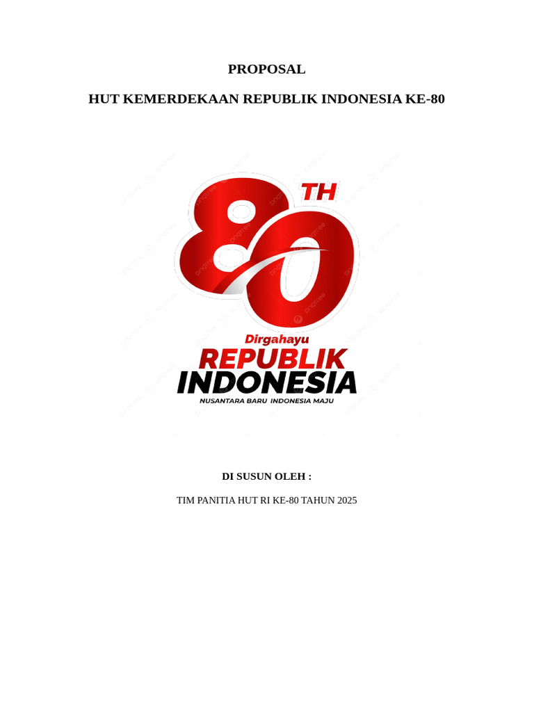 Proposal HUT RI Ke-80 Tahun 2025 | PDF