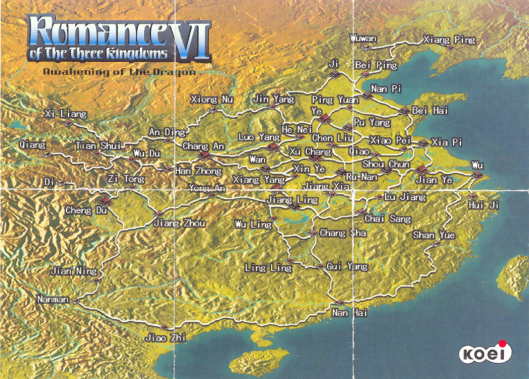 Romance of The Three Kingdoms VI - Awakening of The Dragon (USA) (Map ...