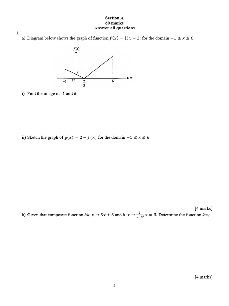 Form 4 Midyear 2025 Addmath | PDF | Quadratic Equation | Function (Mathematics)