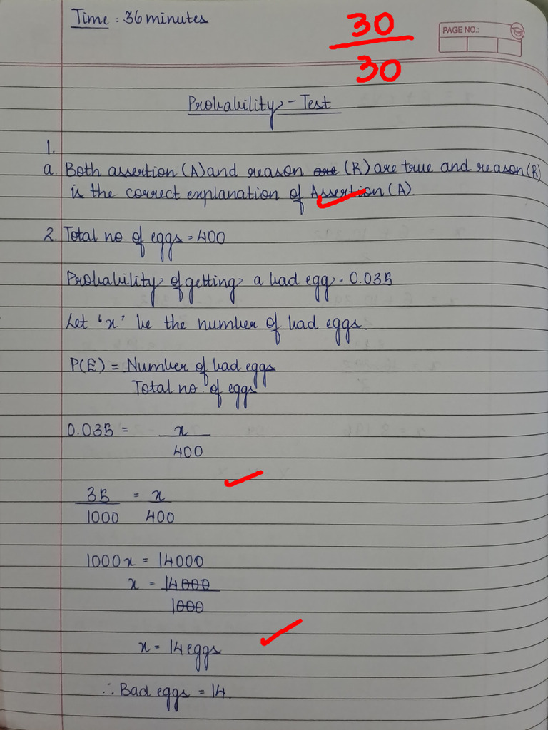 Neomi-Probability Test | PDF