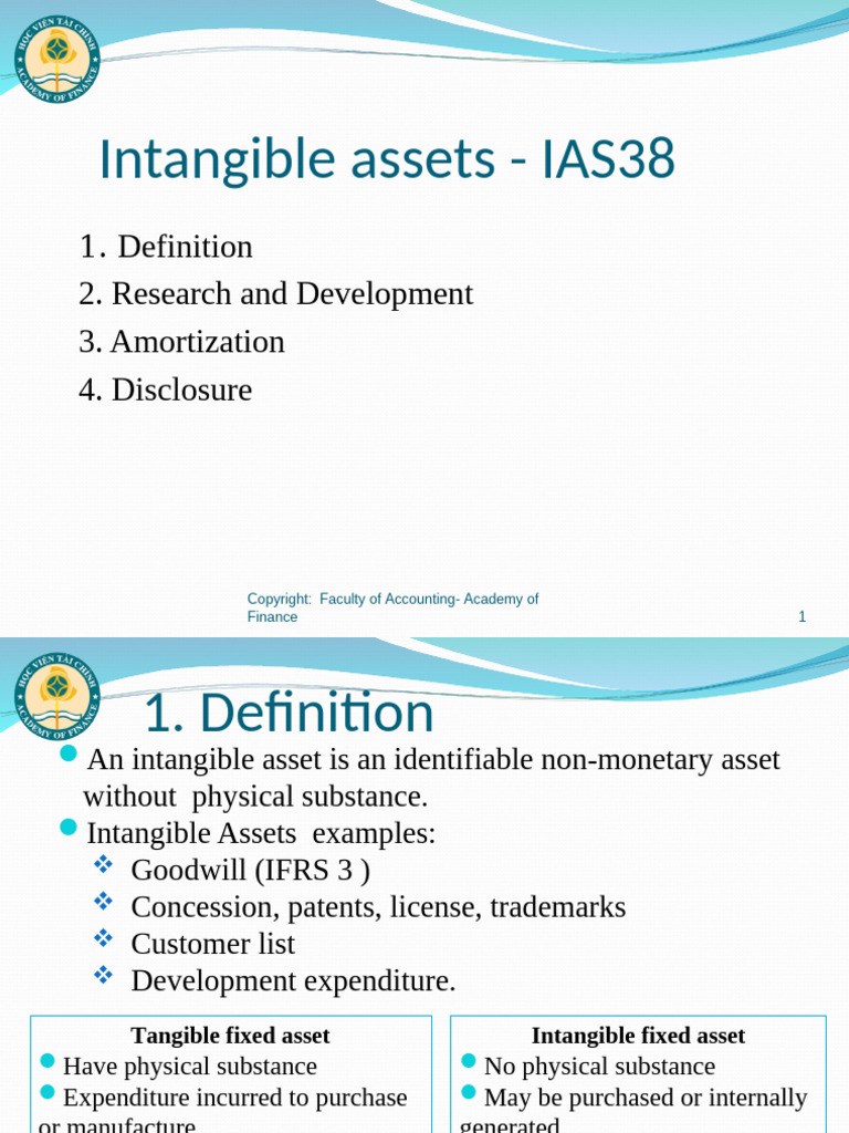 Part D Intangible Assets IAS 38 | PDF | Intangible Asset | Expense