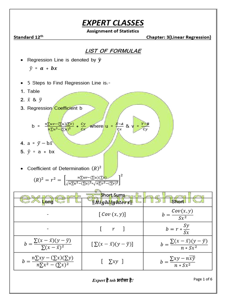 Statistics Ch-3 Linear Regression (Assignment) | PDF | Cost Of Living | Linear Regression