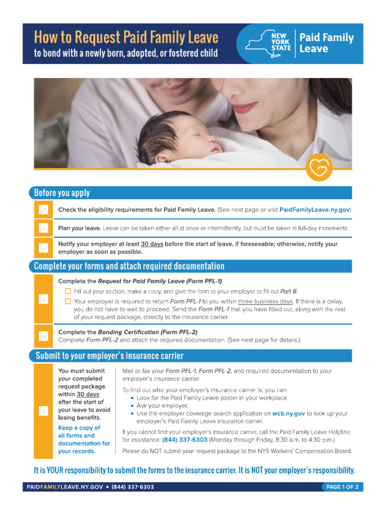 Maternity Leave Application - Paid Family Leave Bonding | PDF | Race ...