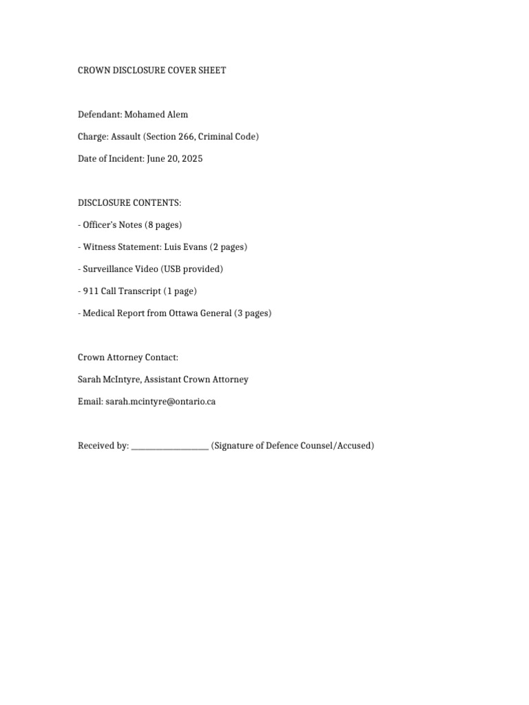 6 Disclosure Cover Sheet | PDF