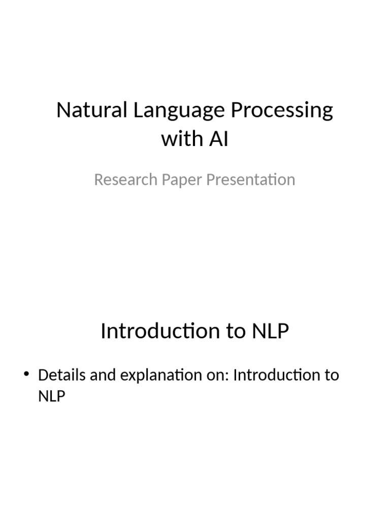 Natural Language Processing With AI | PDF