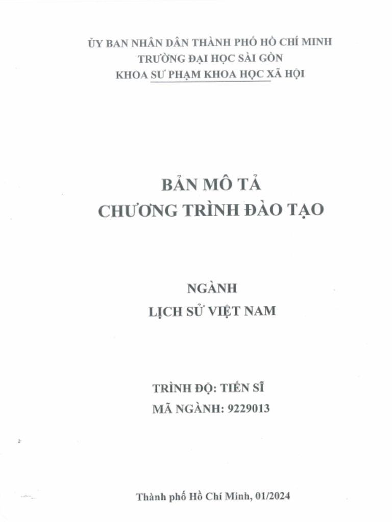 LSV - Ban Mo Ta CTDT Ts 2024 | PDF