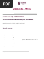 Green Skills Class 9 Notes | PDF | Environmental Degradation | Pollution