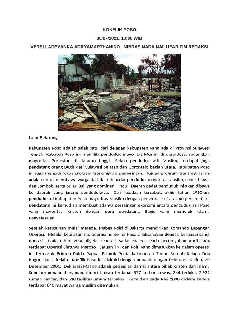 Tragedi Konflik Poso dan Ambon | PDF