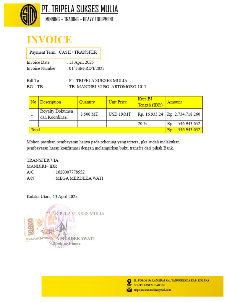 Invoice Dan Surat Kuasa-1 | PDF
