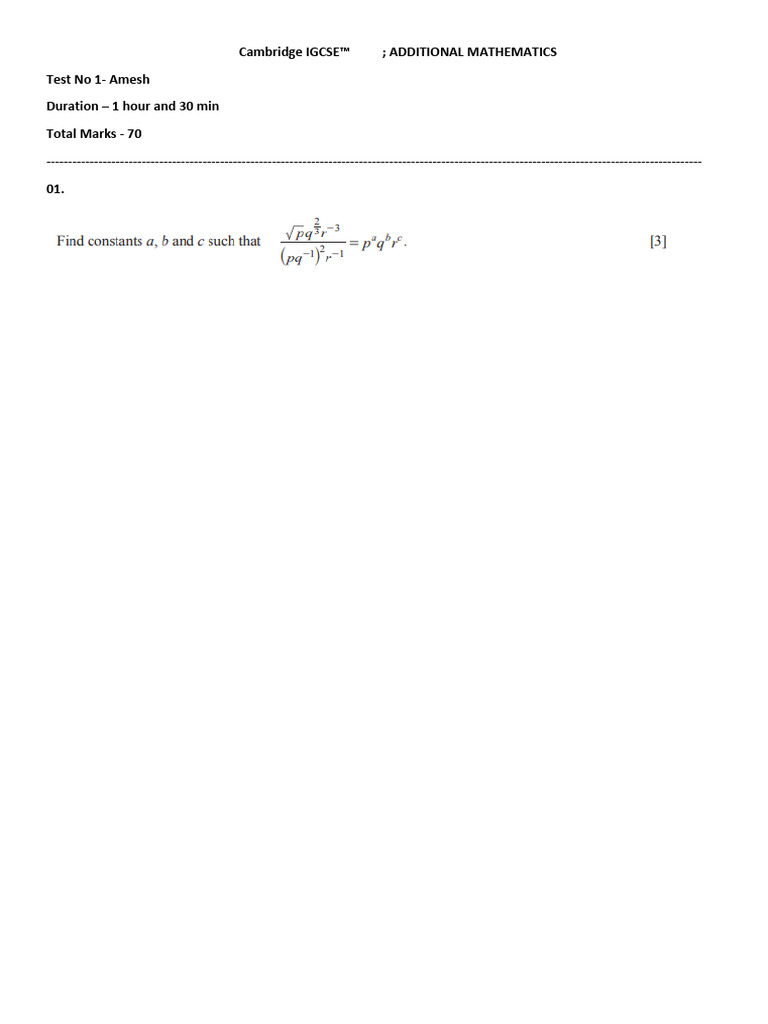 Test Paper Cambridge Exams | PDF