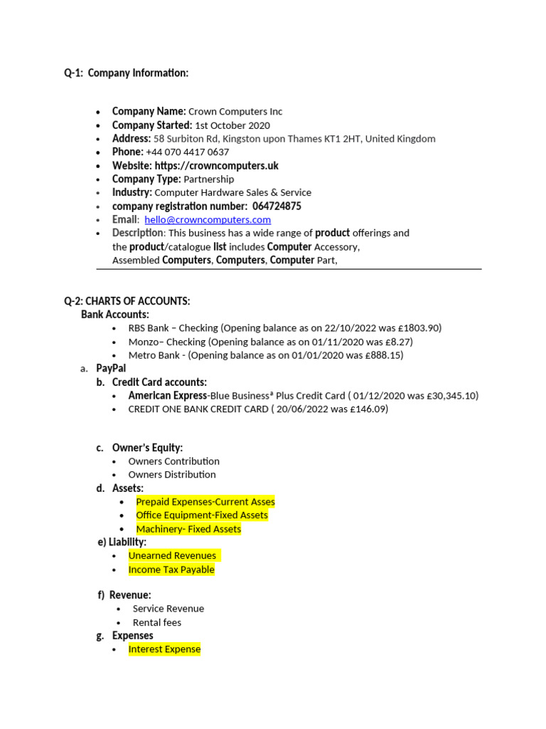 Xero 1st Company | PDF