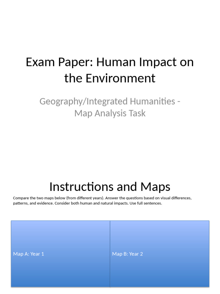 Human Impact Environment Exam Paper | PDF