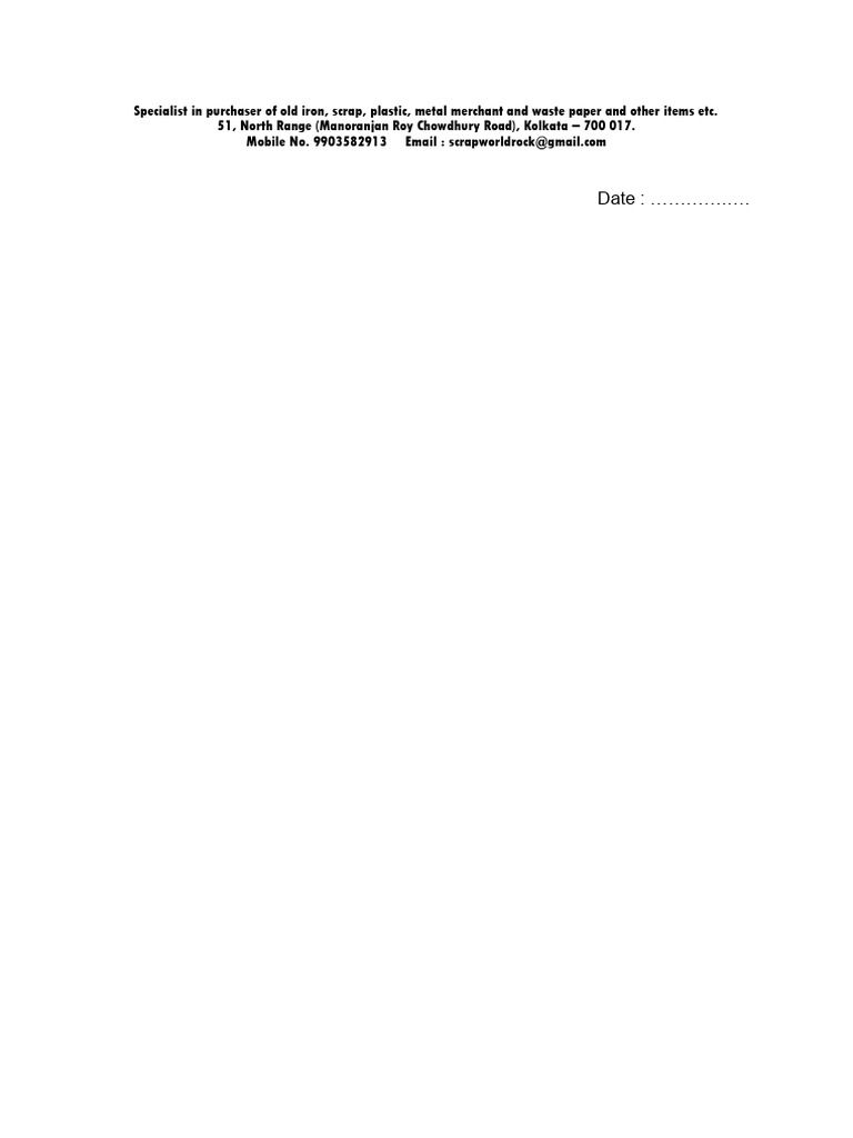 A To Z Scrap World | PDF
