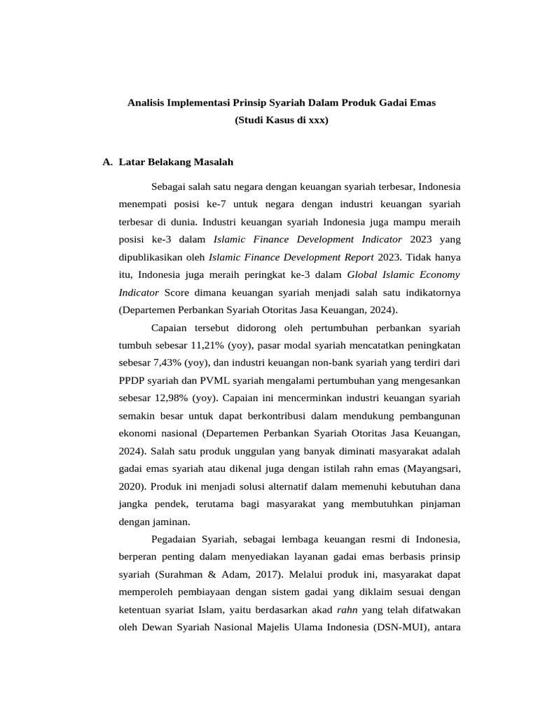 Implementasi Syariah pada Gadai Emas | PDF