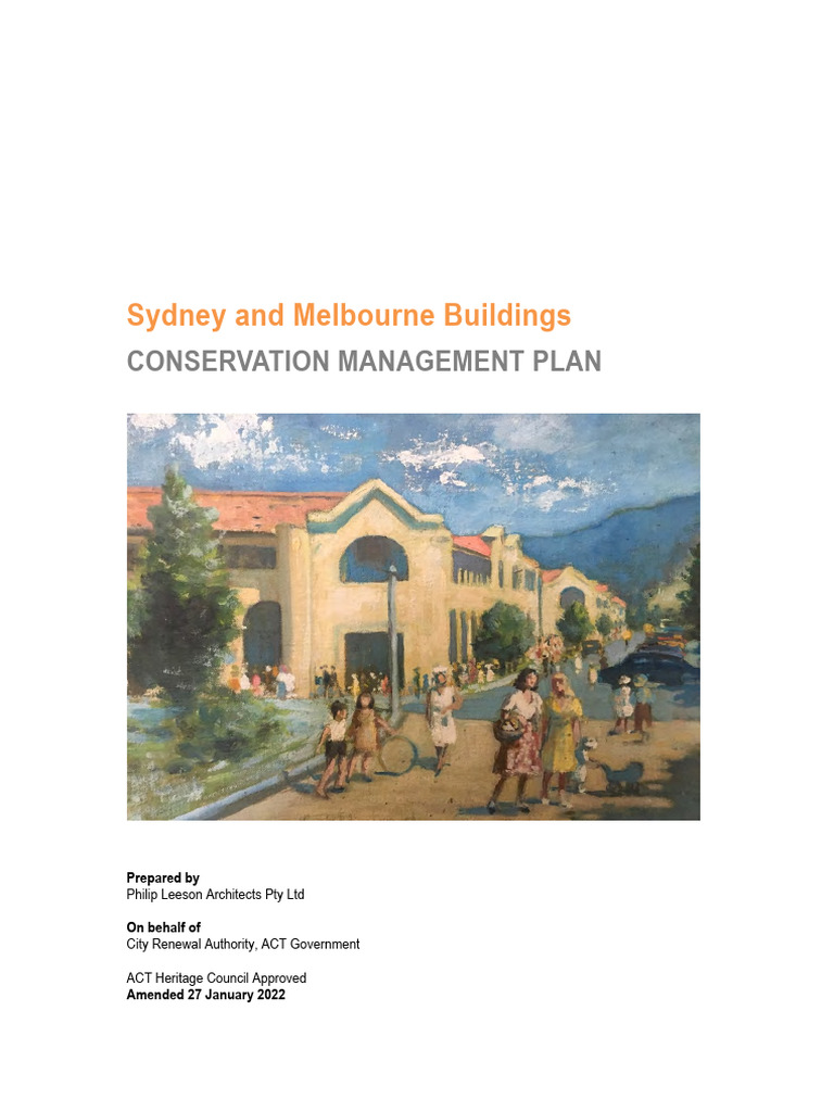 Melbourne and Sydney Buildings Conservation Management Plan 2022 | PDF ...