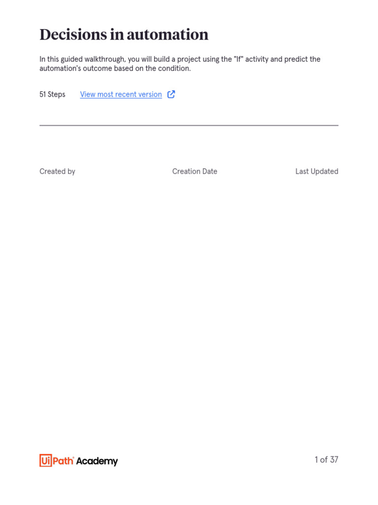 Demo - Decisions in StudioX - Guided Walkthrough | PDF | Microsoft Excel | Button (Computing)