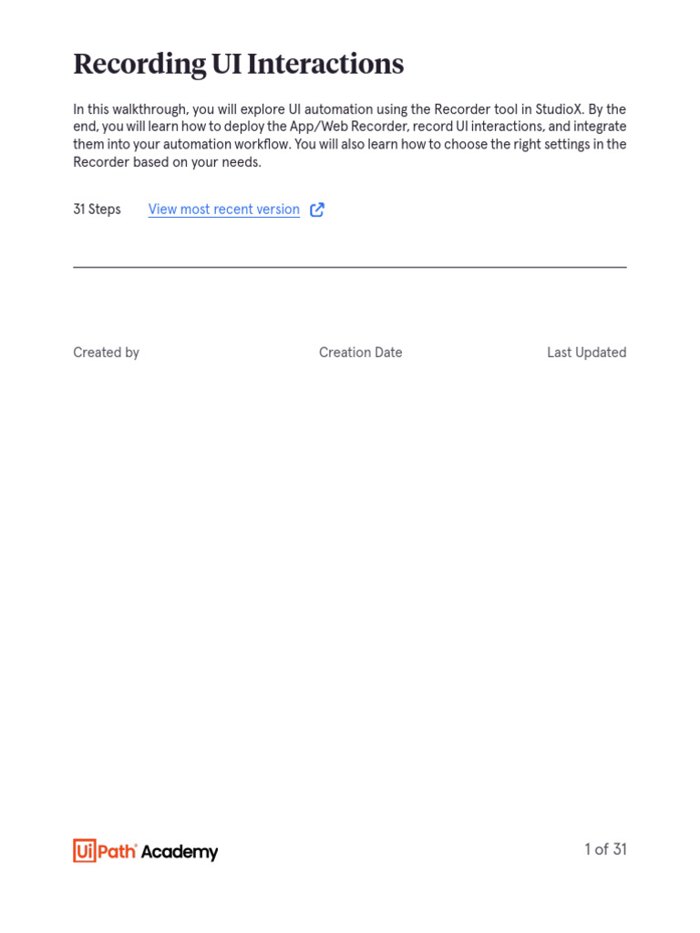 Demo - Recording UI Interactions - Guided Walkthrough | PDF | Microsoft ...