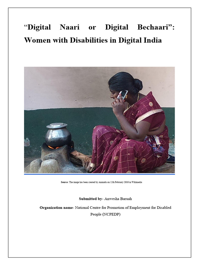 "Digital Naari or Digital Bechaari": Women With Disabilities in Digital ...
