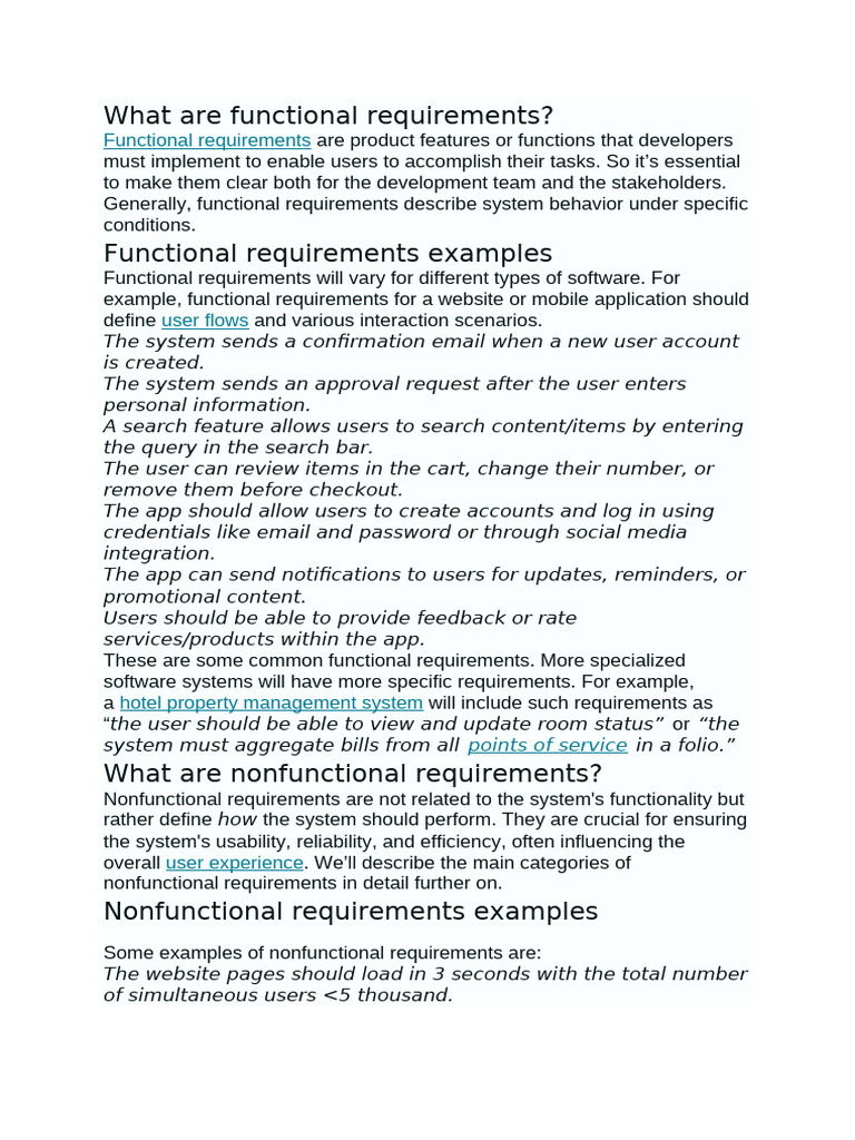 What Are Functional Requirements | PDF | User (Computing) | System