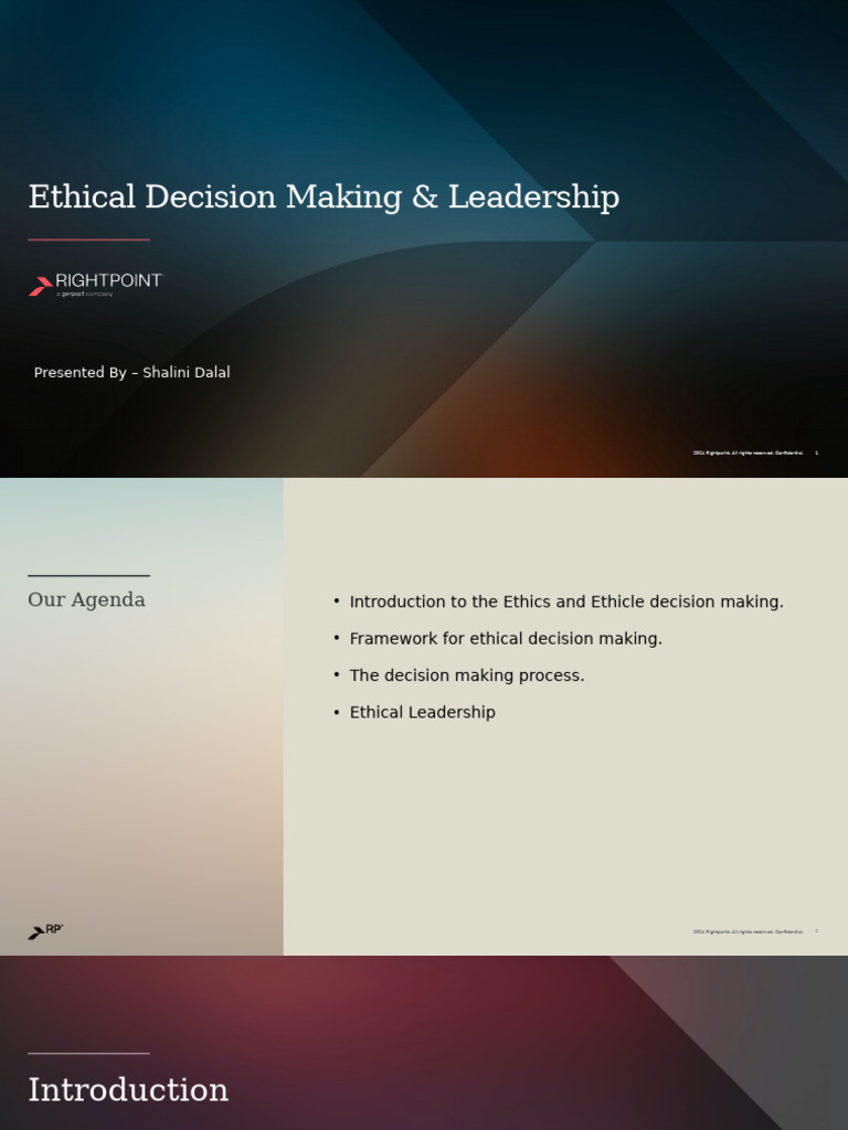 Ethical Leadership & Decision Making Draft | PDF | Leadership ...