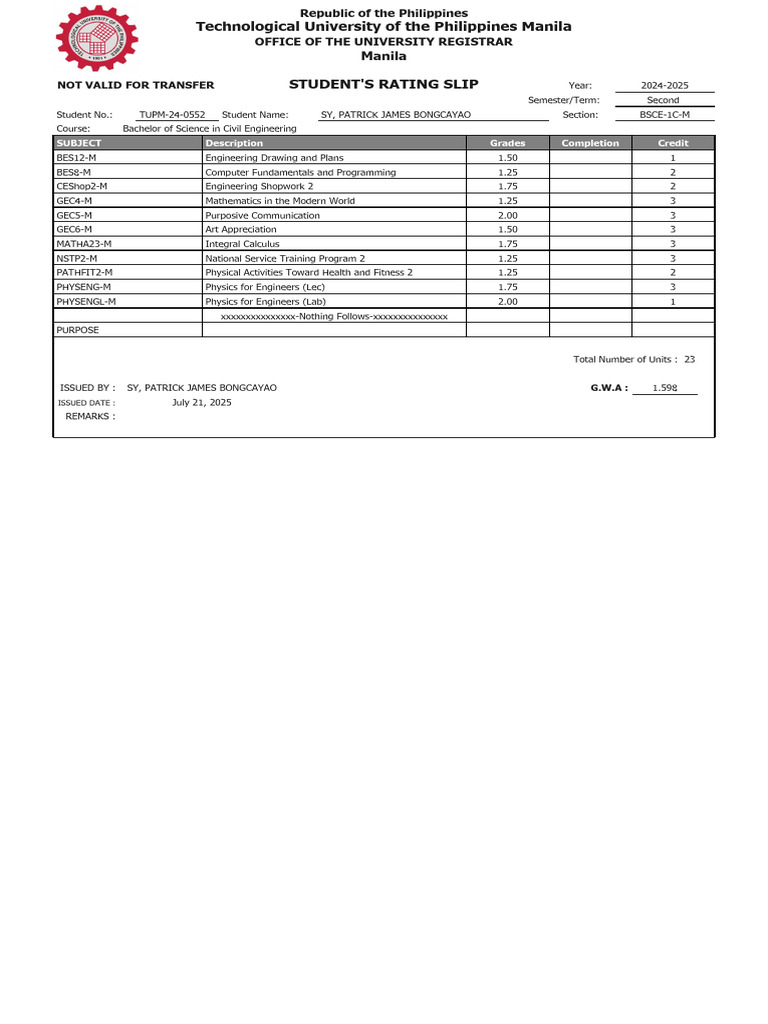 Rating Slip Main - PHP.PDF S 1 | PDF | Science | Mathematics
