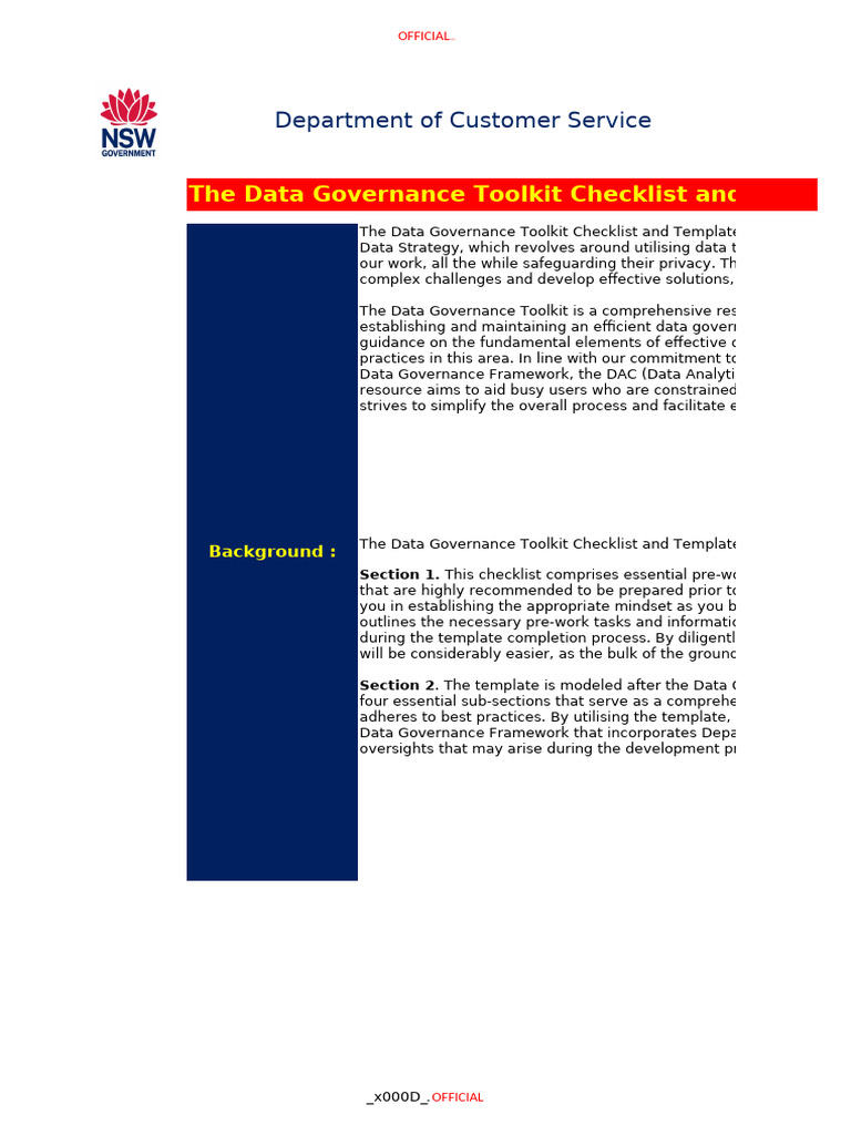 Data Governance Template | PDF | Governance | Computer Security