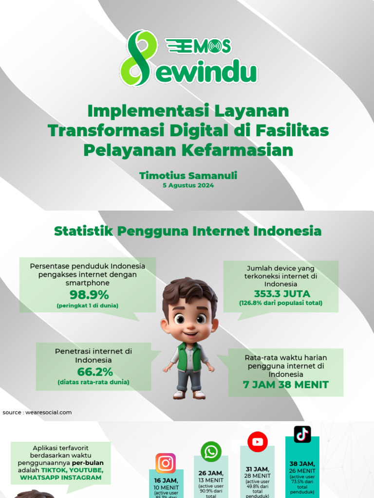 Bapak Timotius - Implementasi Layanan Transformasi Digital Di Fasilitas Pelayanan Kefarmasian | PDF