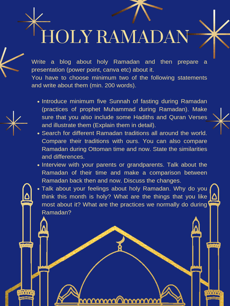 Ramadan: Sunnah, Traditions, and Reflections | PDF