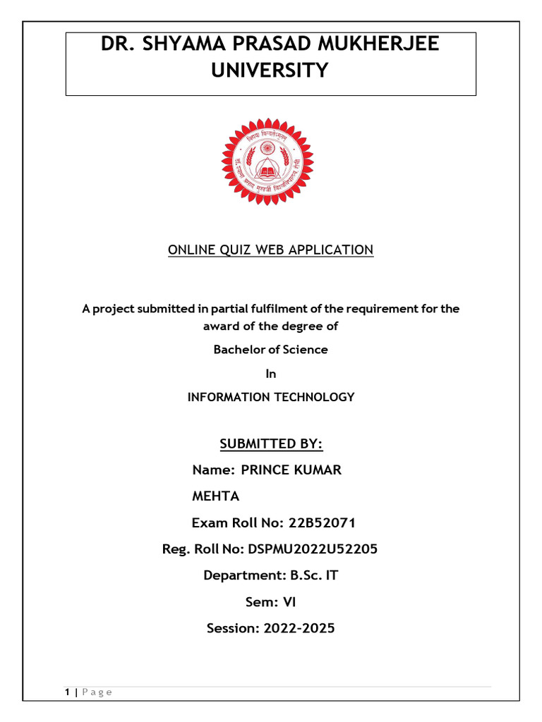 Final Project (Quiz Web Application) | PDF | Java Script | World Wide Web