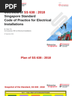 SS 638 2018 Code of Practice For Electrical Installations-1-30 | PDF | Electrical Wiring | Safety