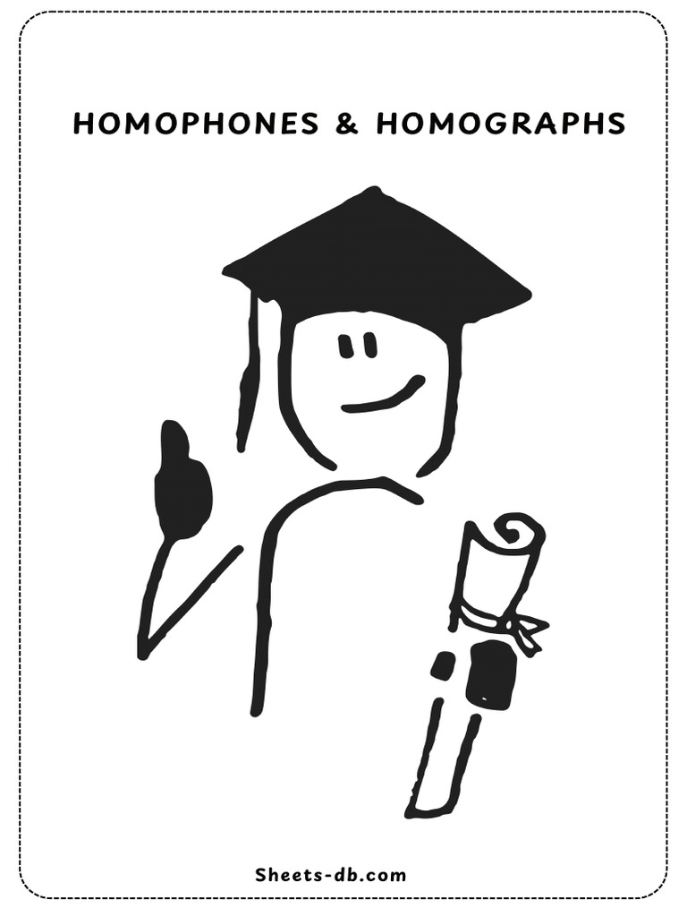 Homophones Homographs Worksheets Sheets Database | PDF