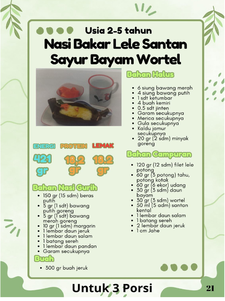 A4 Menu PMT Posyandu | PDF